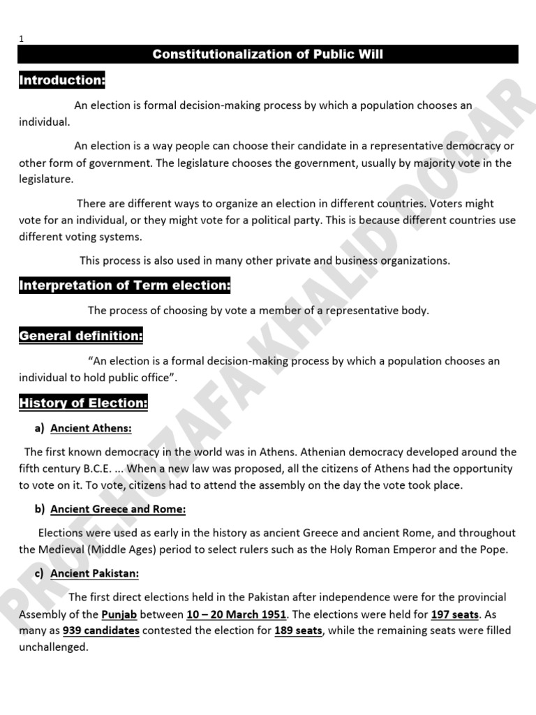 Understanding Election Types and History | PDF | Elections | Voting