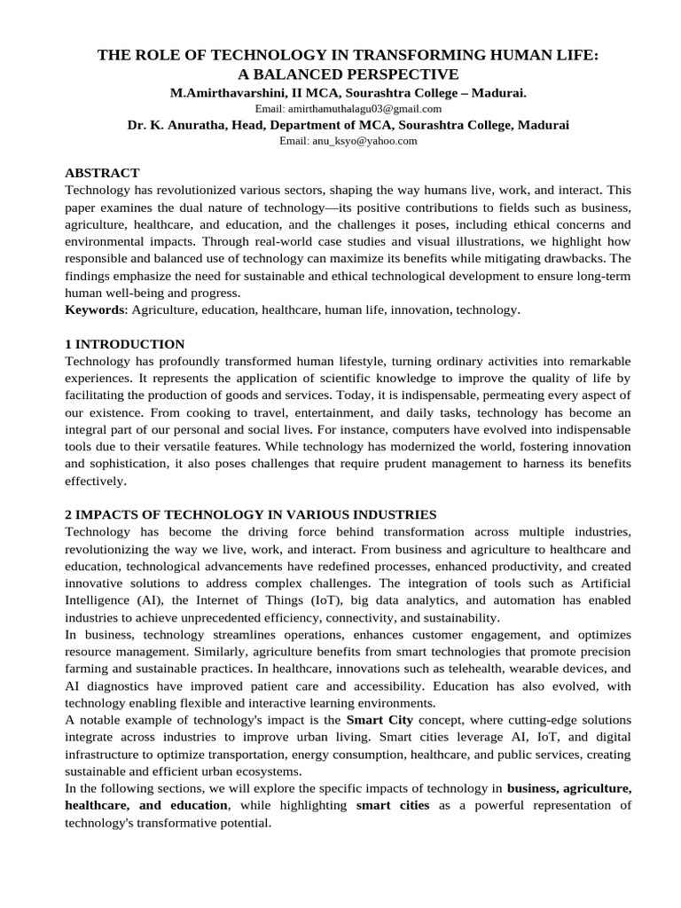 Technology's Role in Human Transformation | PDF | Internet Of Things ...