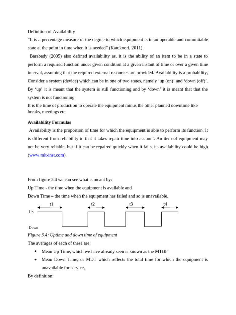 Understanding Equipment Availability | PDF