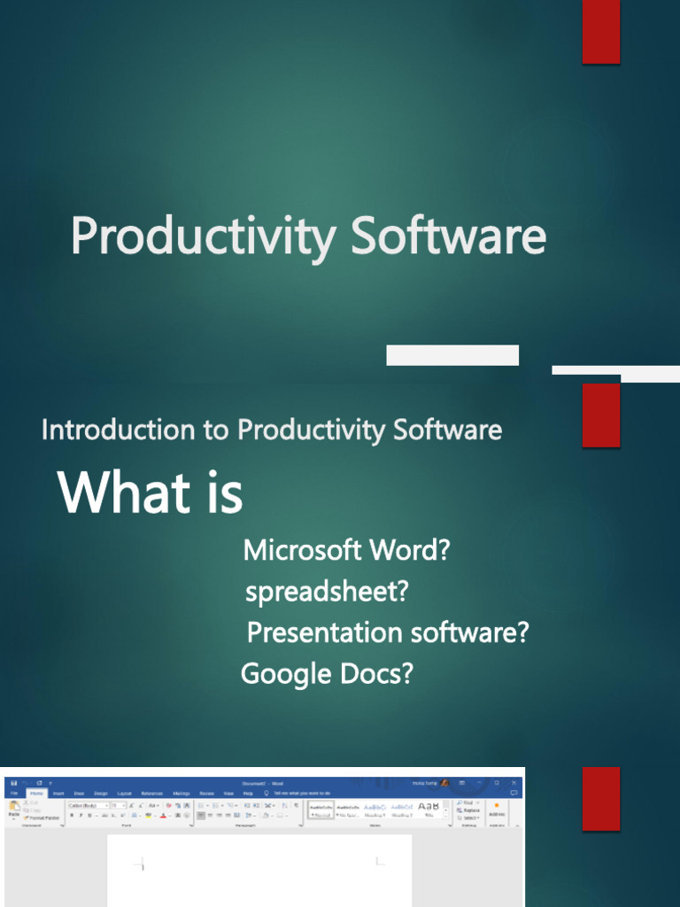 CH8 Productivity Software | PDF | Microsoft Word | Software