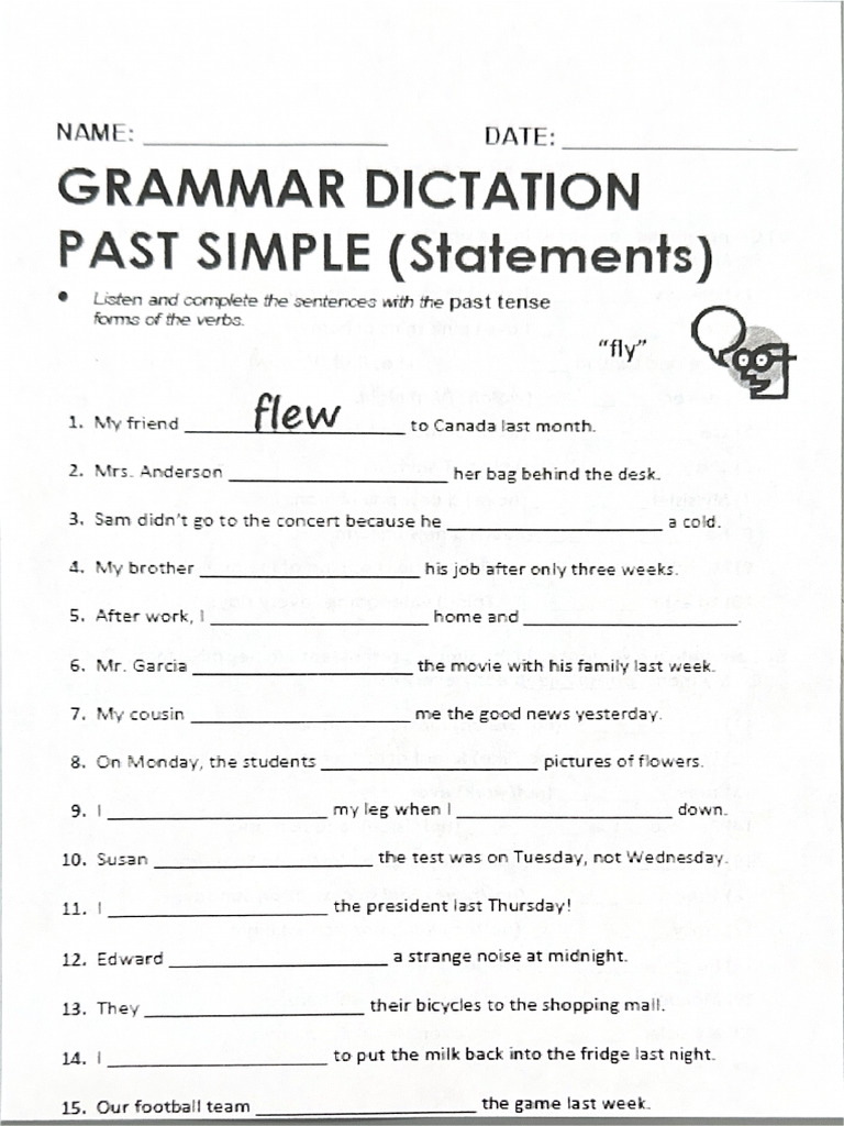 Grammar Dictation | PDF