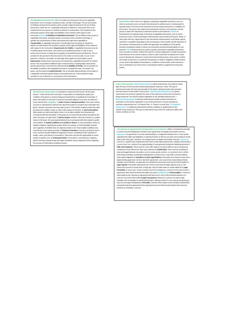 BUSINESS LAW PRINT 4 | PDF | Negotiable Instrument | Cheque