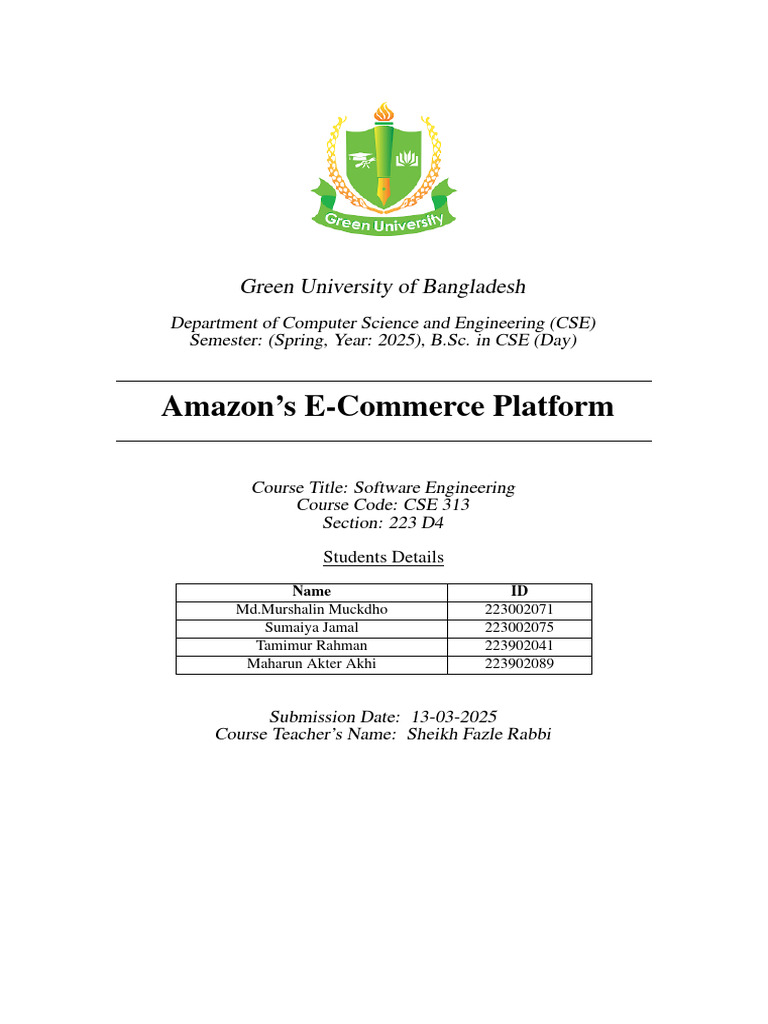 Amazon's E-Commerce Platform | PDF | Artificial Intelligence | Intelligence (AI) & Semantics