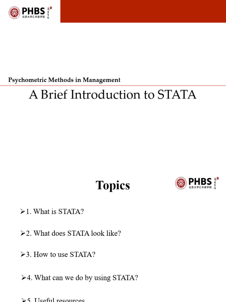 23-24 M4 RM TA Basic Stata Use | PDF | Regression Analysis | Multivariate Statistics