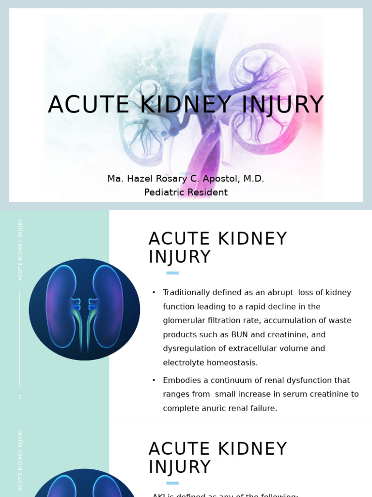 Acute Kidney Injury | PDF | Kidney | Internal Medicine