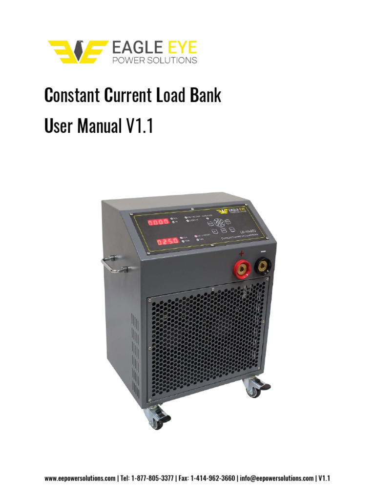 Eagle Eye Load Bank Manual | PDF | Alternating Current | Light Emitting ...