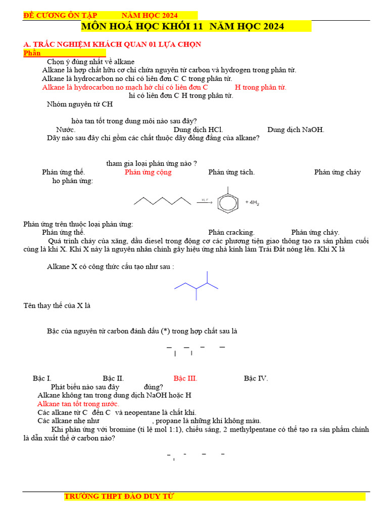 Đề-Cương-Hoá-11-GK2 | PDF