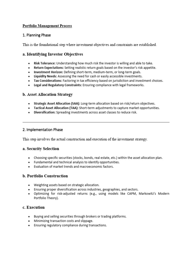 Comprehensive Portfolio Management Guide | PDF | Investment Fund ...