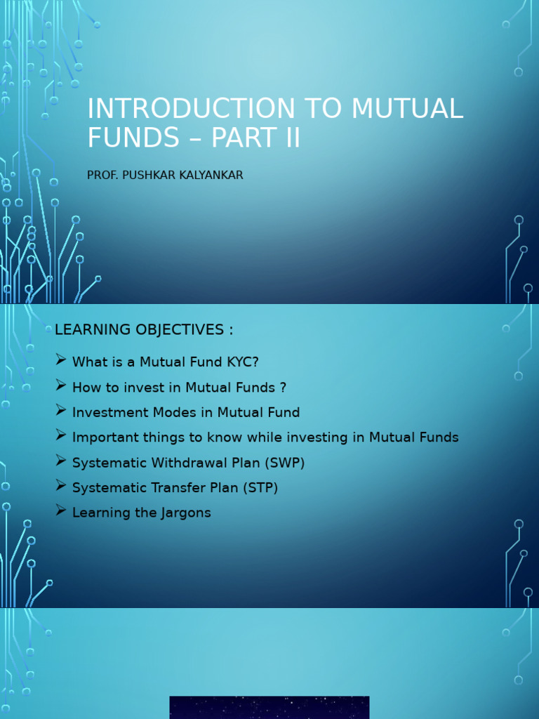 Introduction To MUTUAL FUNDS - Day 2 | PDF | Investment Fund | Dividend