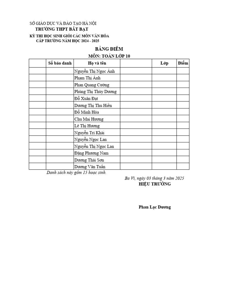 1. HSG 2024 - 2025 - K10 - KQ | PDF