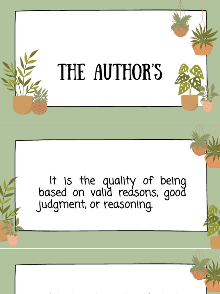 Judging The Soundness of The Authors Reasoning - 3 - NOTES | PDF