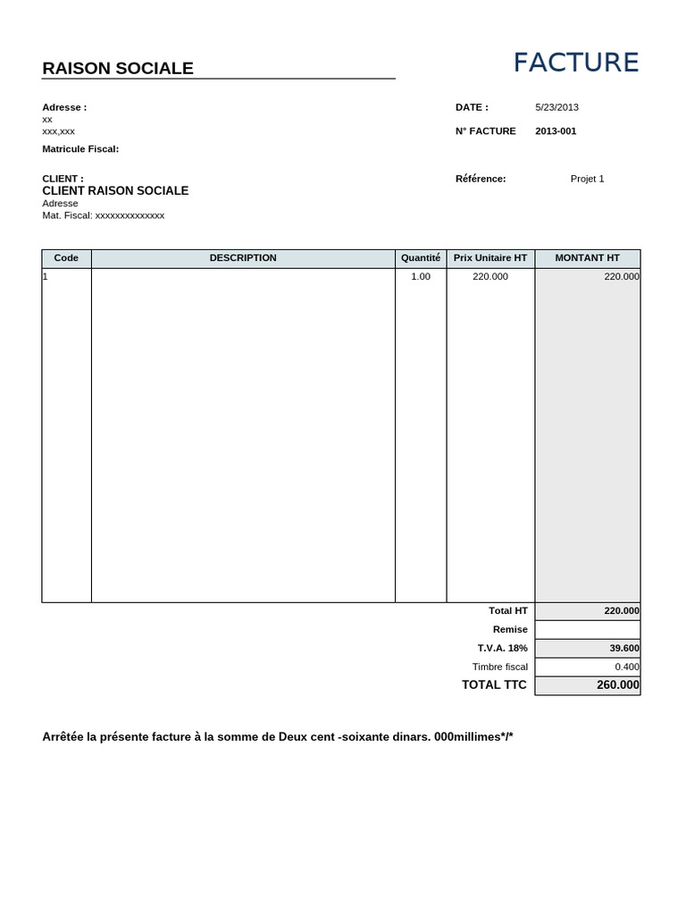 Modele Facture | PDF