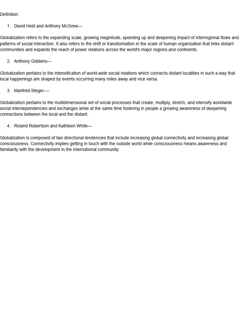 Defining the Contemporary World | PDF