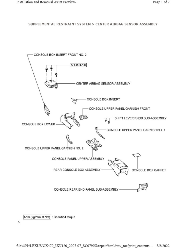 center SRS sensor | PDF