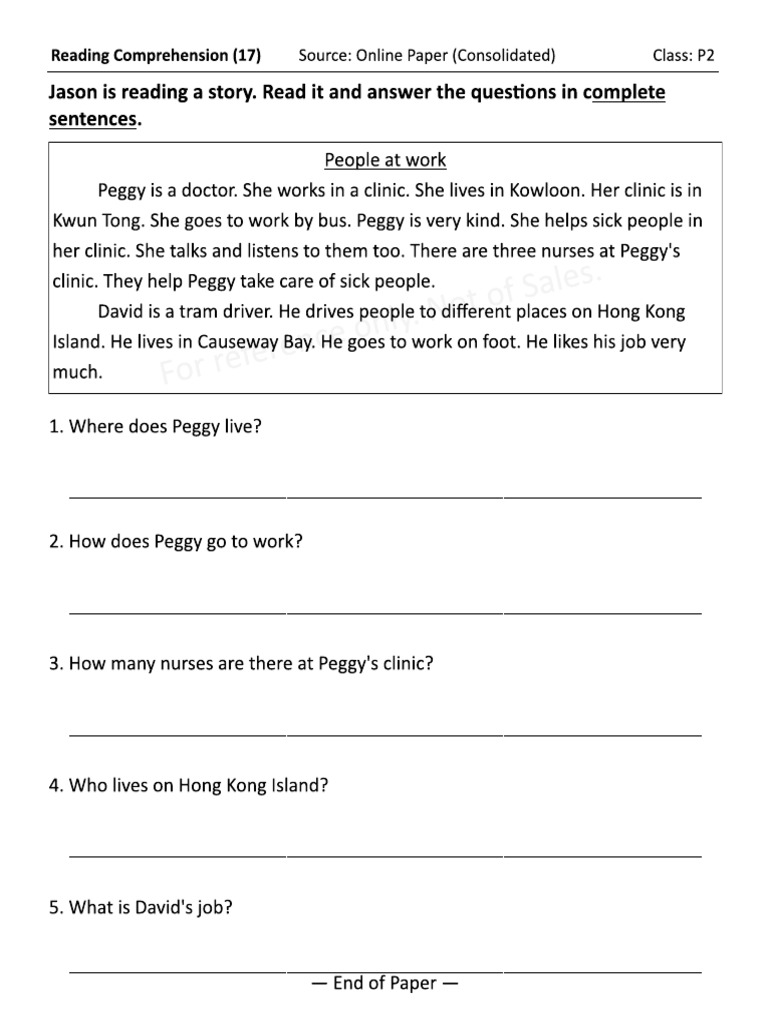 17-24 P2 Reading Comprehension | PDF