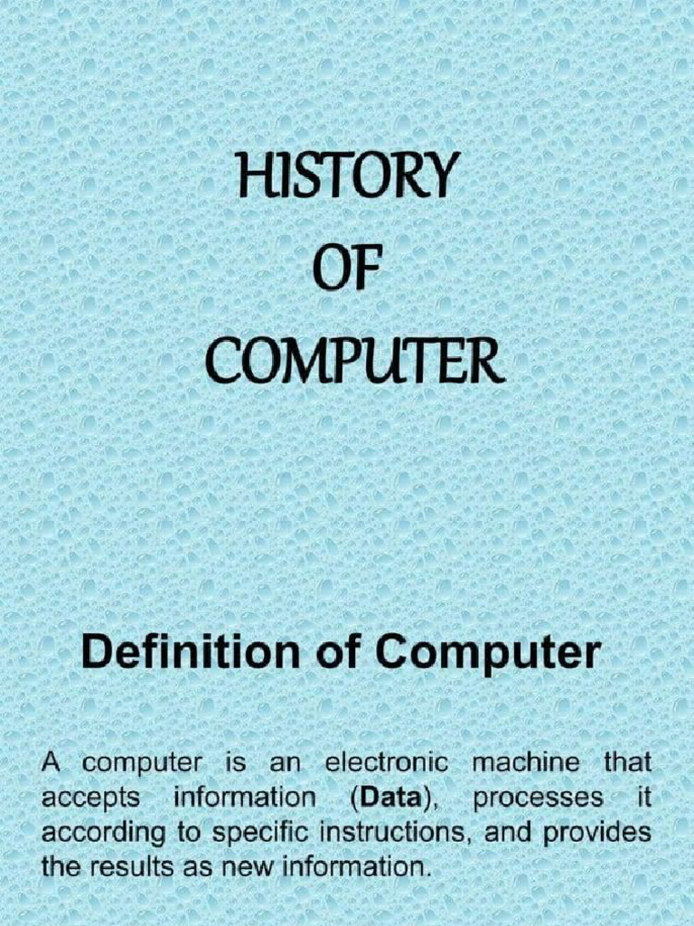 History of Computer | PDF