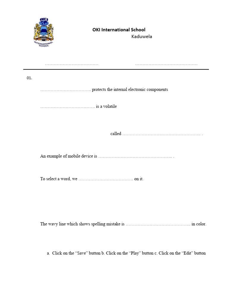 Computer Studies Grade 4 term 2 Revision | PDF | Scratch (Programming ...