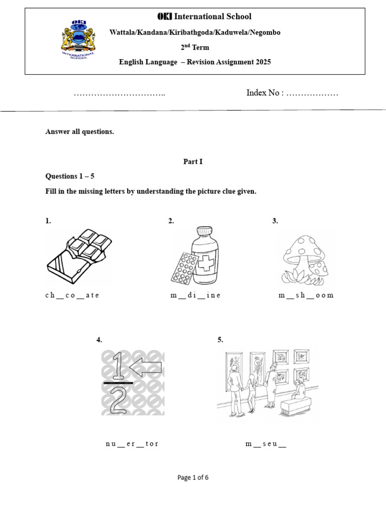 Grade 4 English Term 2 Revision | PDF | Planets | Solar System