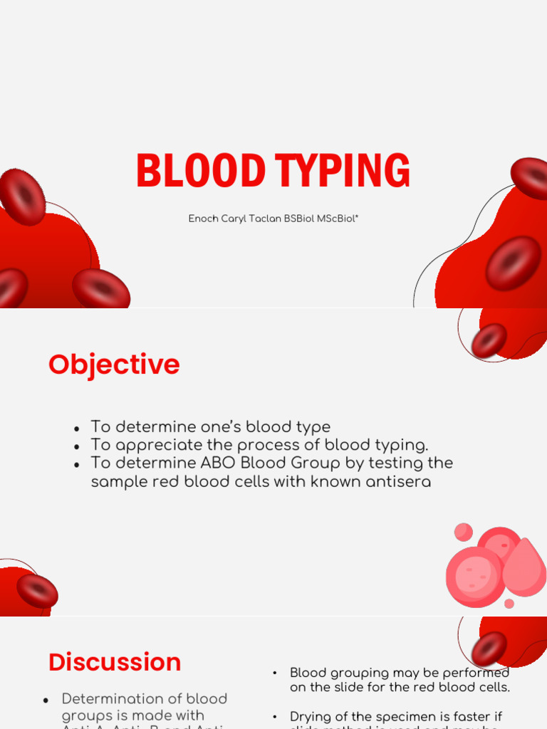 Blood Typing PreLab Discussion | PDF | Blood Type | Vertebrates