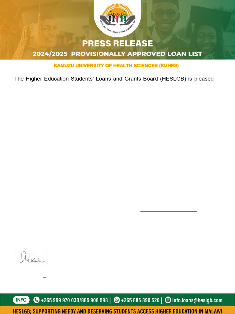 2024 - 2025 Kuhes Provisional Loan List | PDF