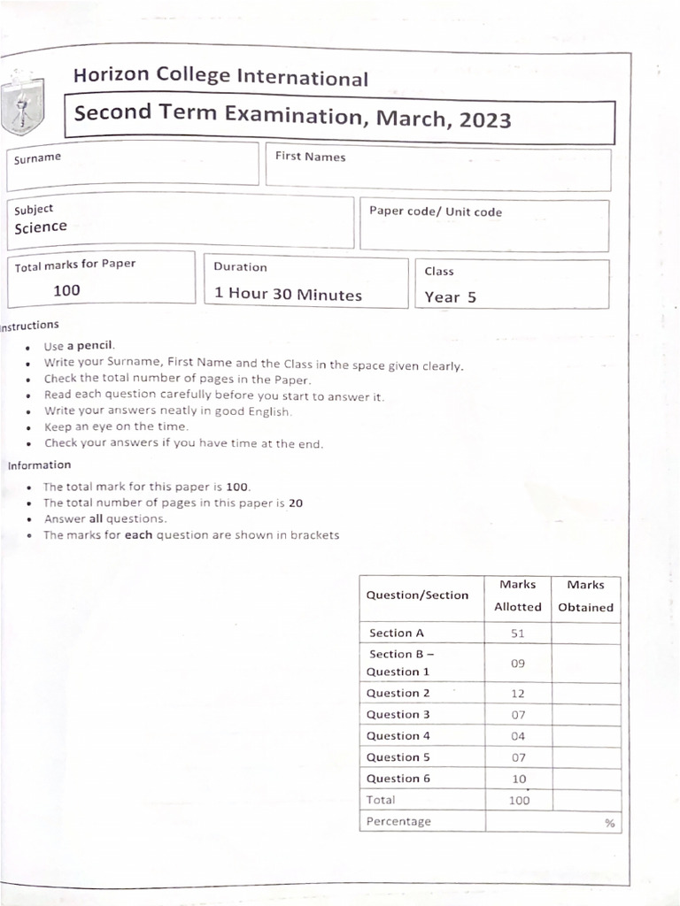 Year-5 2nd Term Science | PDF