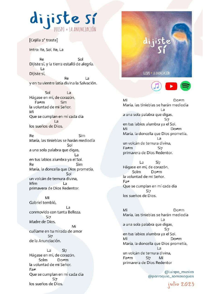 Dijiste Sí - Acordes | PDF