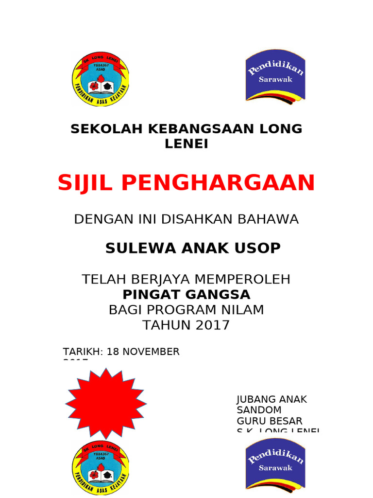 Sijil Pingat Gangsa | PDF