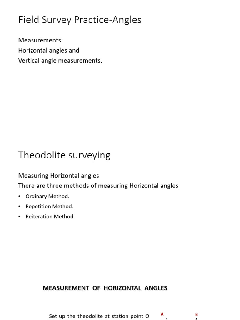 Field Survey Practice-Angles-1 | PDF | Angle | Surveying