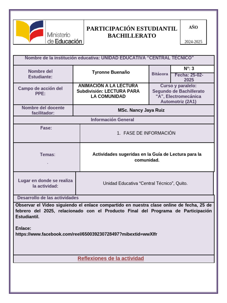 3_BITÁCORA_3_2A1_PRODUCTO_FINAL_ANIMACIÓN_A_LA_LECTUR | PDF | Comunidad