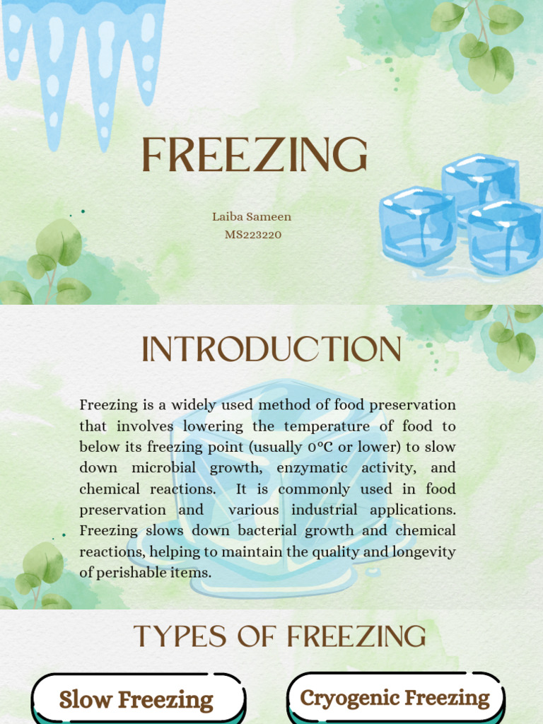 Types of Food Freezing Methods | PDF | Foods | Cuisine