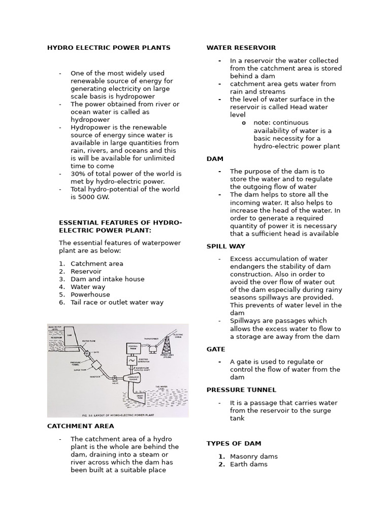 HYDRO ELECTRIC POWER PLANTS | PDF | Dam | Hydroelectricity