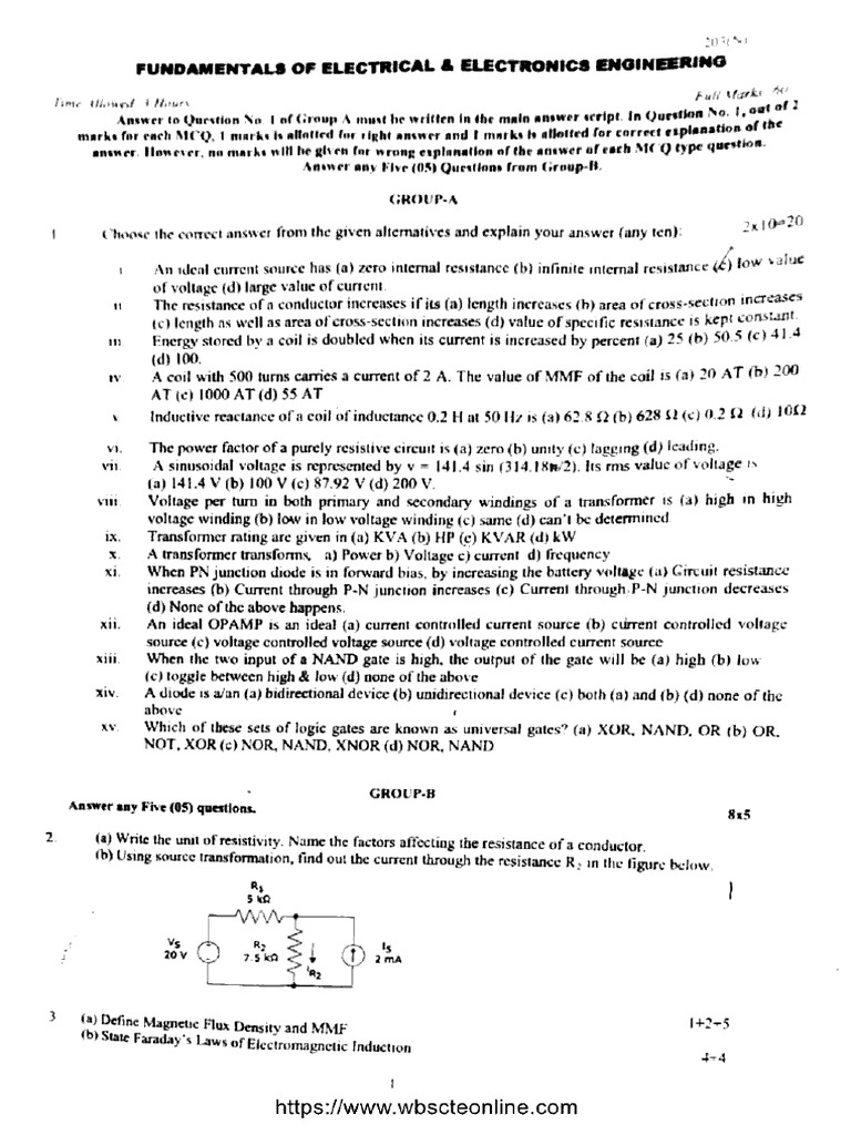 Diploma 2 Sem Fundamental of Electrical and Elx 203 N Jun 2024 | PDF