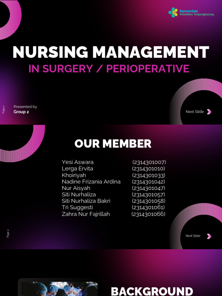 Penatalaksanaan Keperawatan Pada Pembedahan Perioperatif PDF | PDF ...