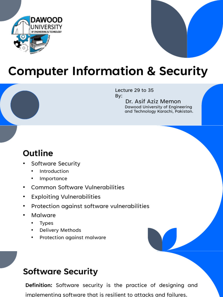 Software Security: Vulnerabilities & Protection | PDF | Malware ...