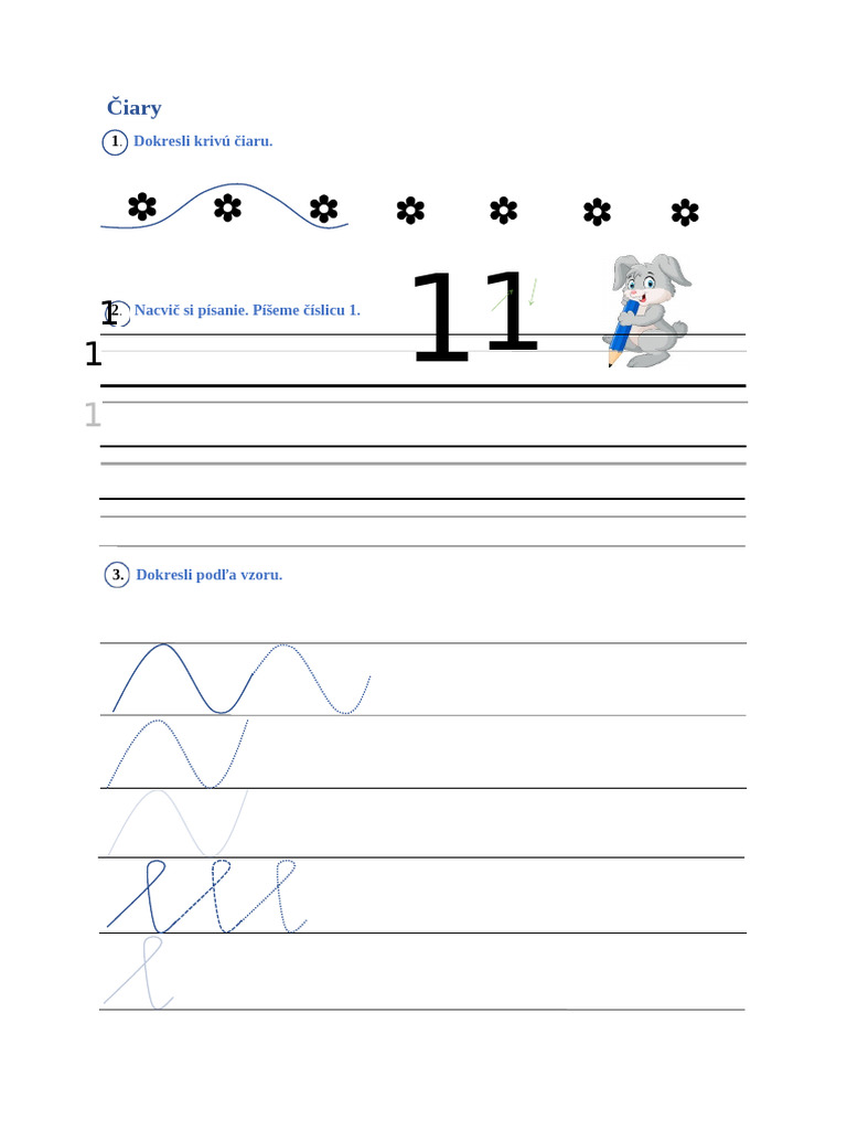Pracovný List Matematika - Grafomotorika | PDF