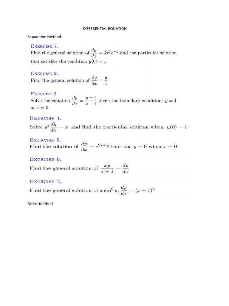 Differential Equation | PDF