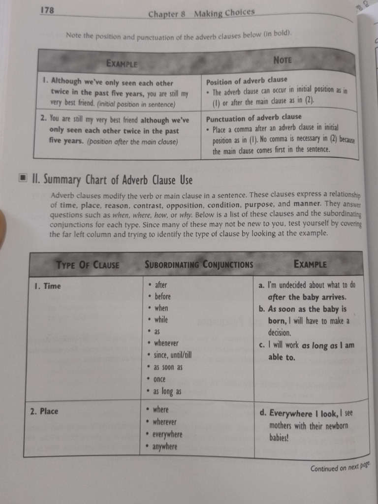 The Advanced Grammar Book. Adverb Clauses | PDF
