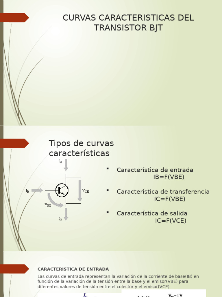 Curvas Caracteristicas Del Transistor BJT | PDF