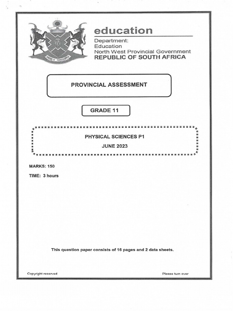 2023 June NW GRD11 P.sciences P1 QP - 124816 | PDF