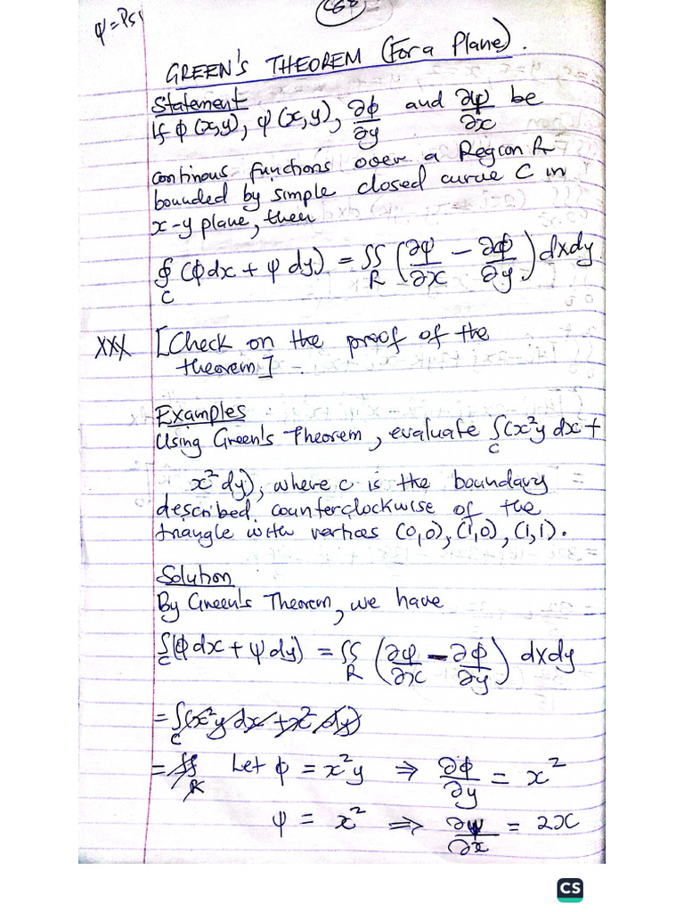 Green's Theorem | PDF