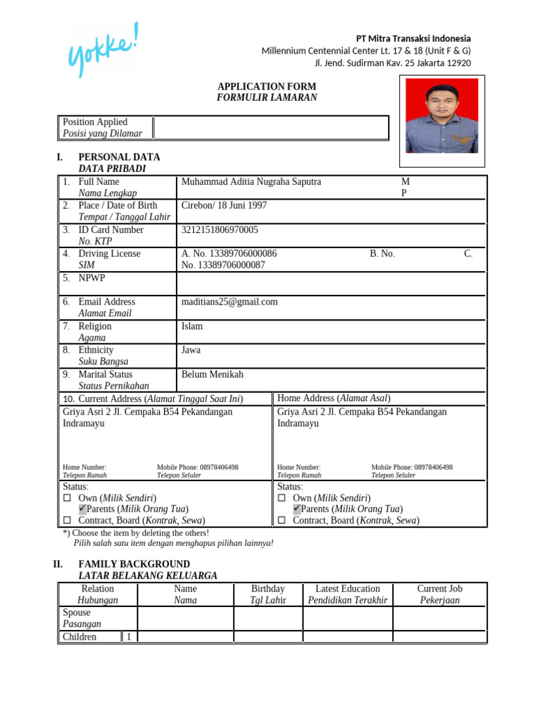 BPP HRGA1 Form2 - Application Form | PDF