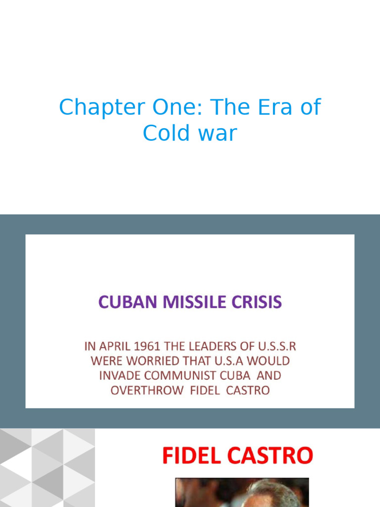 Class 12 Pol Sci Chapter 1 The Cold War Era | PDF
