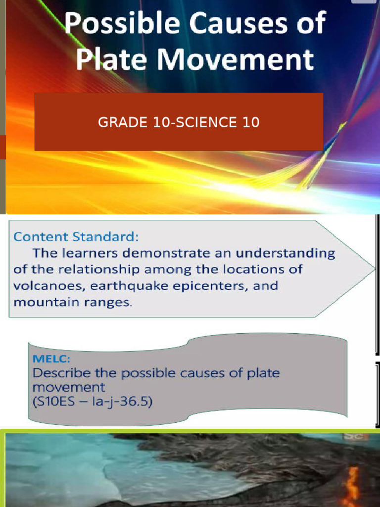 Science 10,,week 7 Causes of Plate Movements | PDF
