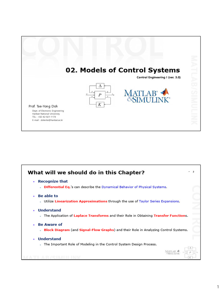 Control Systems Modeling Techniques | PDF | Force | Control Theory