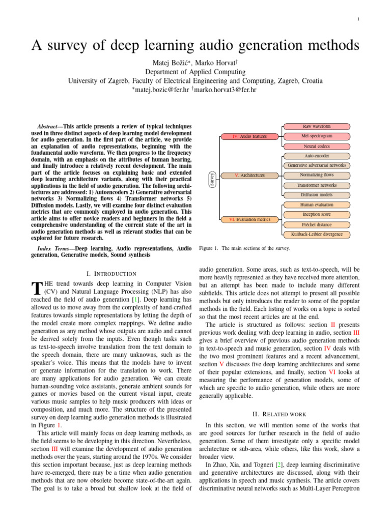 A survey of deep learning audio generation methods | PDF | Data Compression | Speech Synthesis
