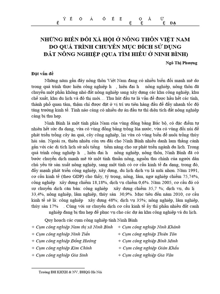 vấn đề xa hoi nong thon NB | PDF