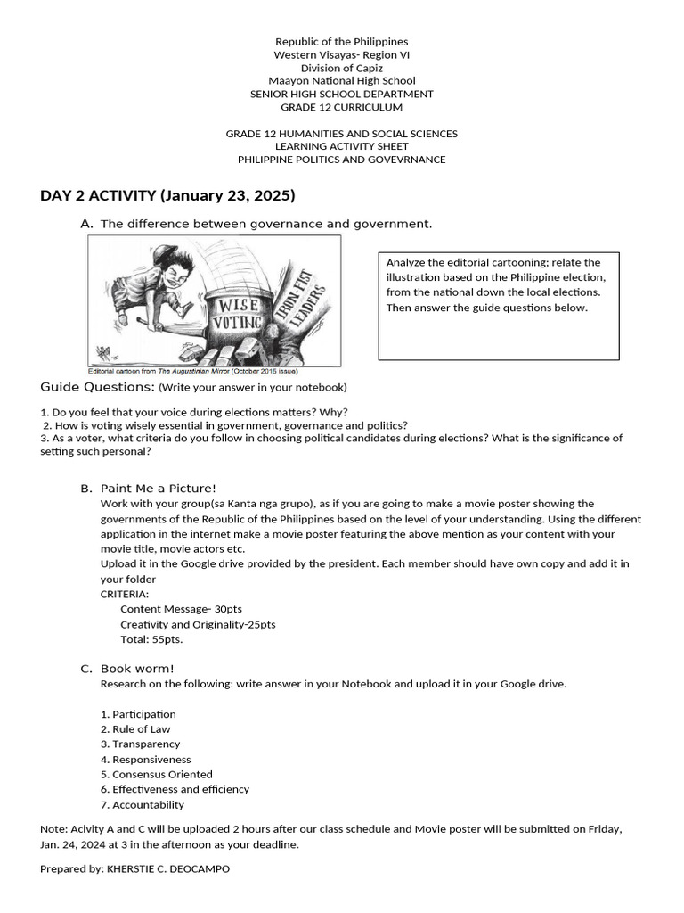 2nd Learning Act. Sheet POLGO'vt | PDF