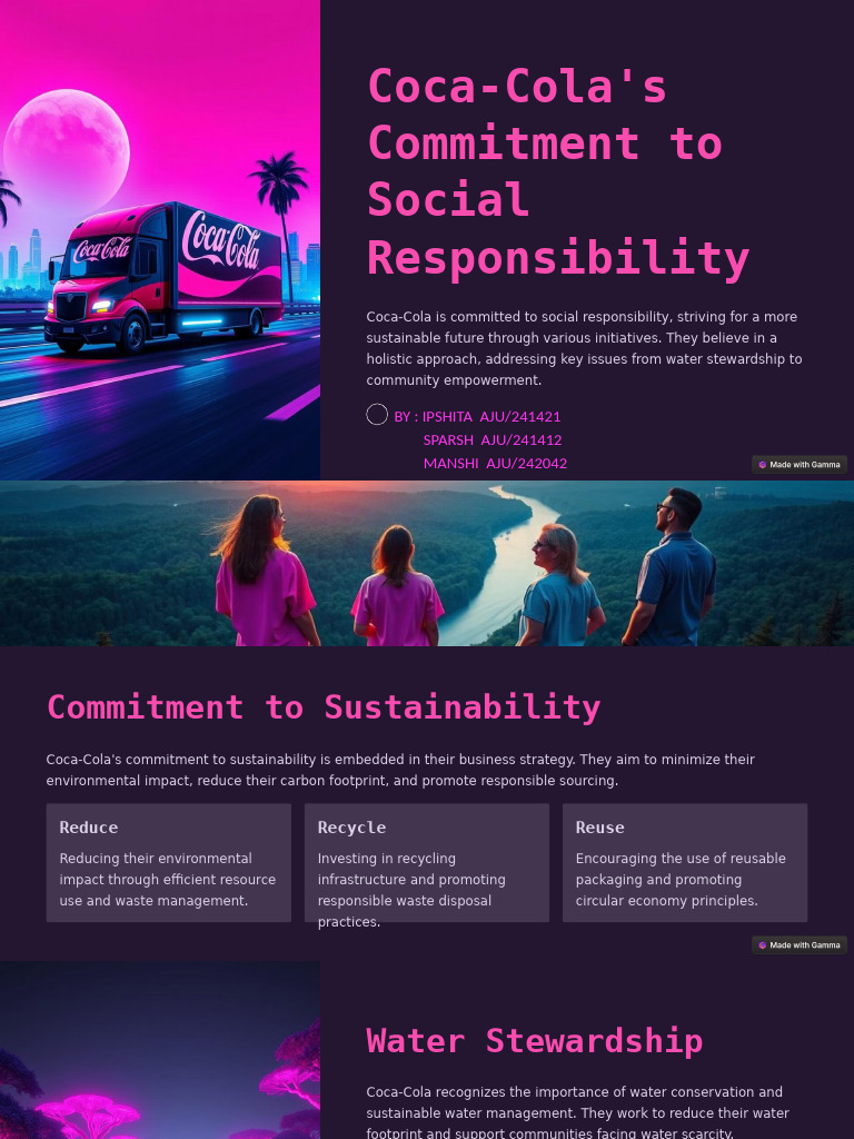 Coca Colas Commitment To Social Responsibility | PDF | Recycling ...