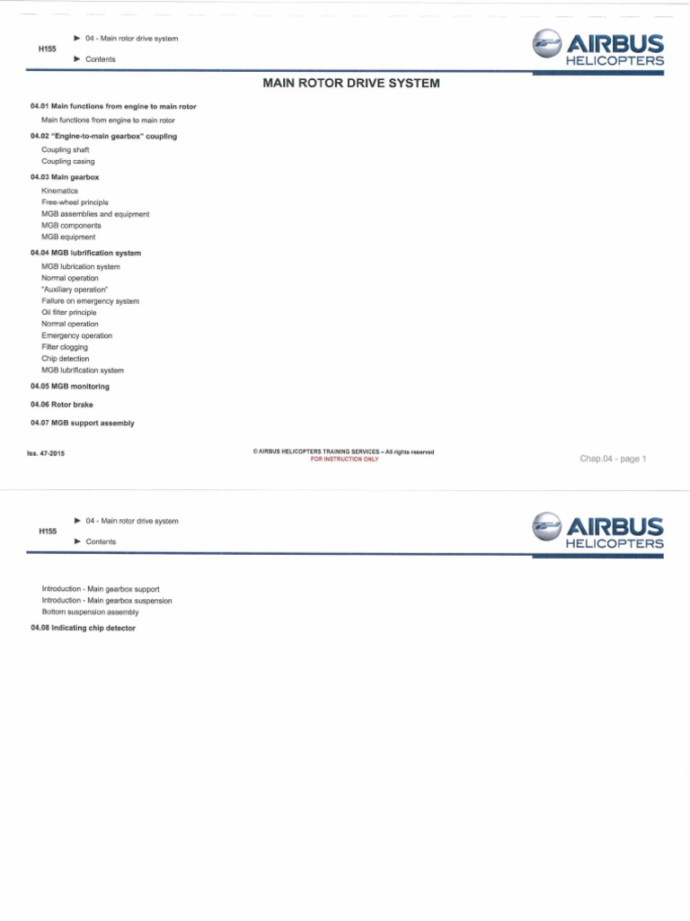 Chapter 4 Main Rotor Drive System | PDF