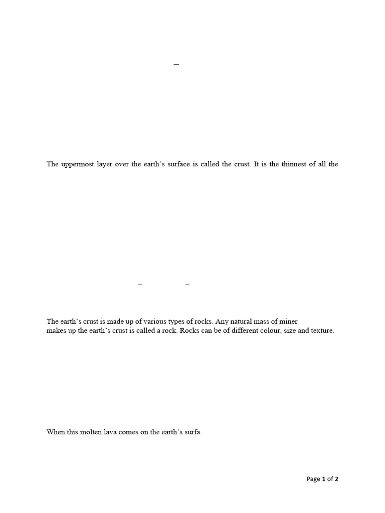 Vii Geo l02 m01 Inside Our Earth Handout | PDF | Rock (Geology ...